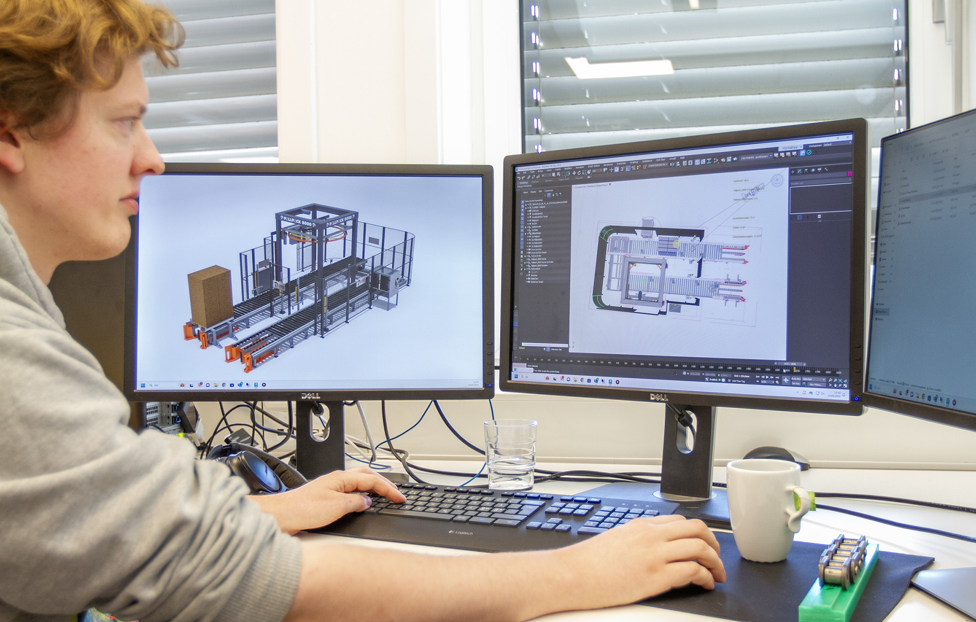 Han skapar 3D-animationer av ITO PallPack-maskiner - ITO PallPack Sverige